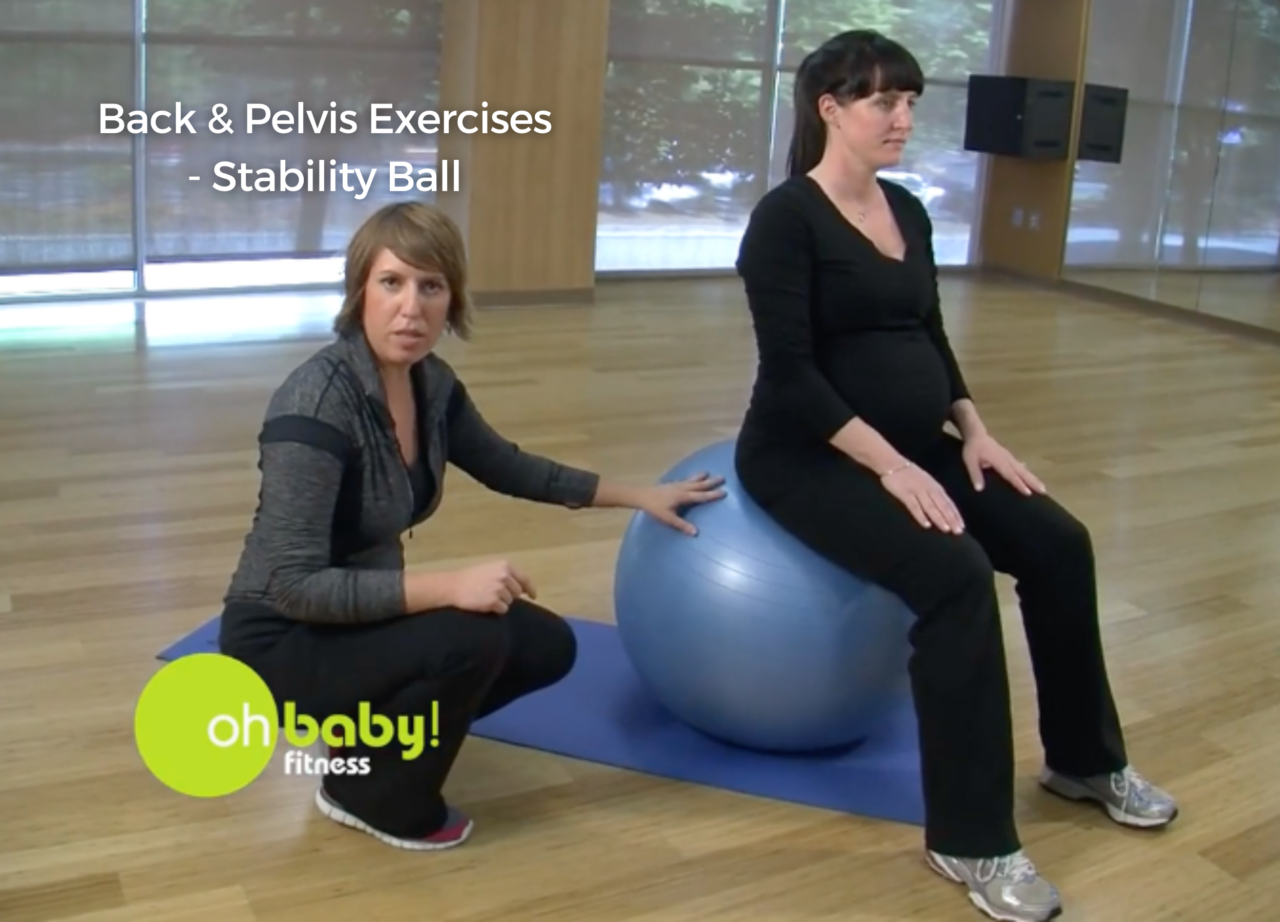 Pregnancy Ball Exercises for Back & Pelvic Pain | Oh Baby! Fitness